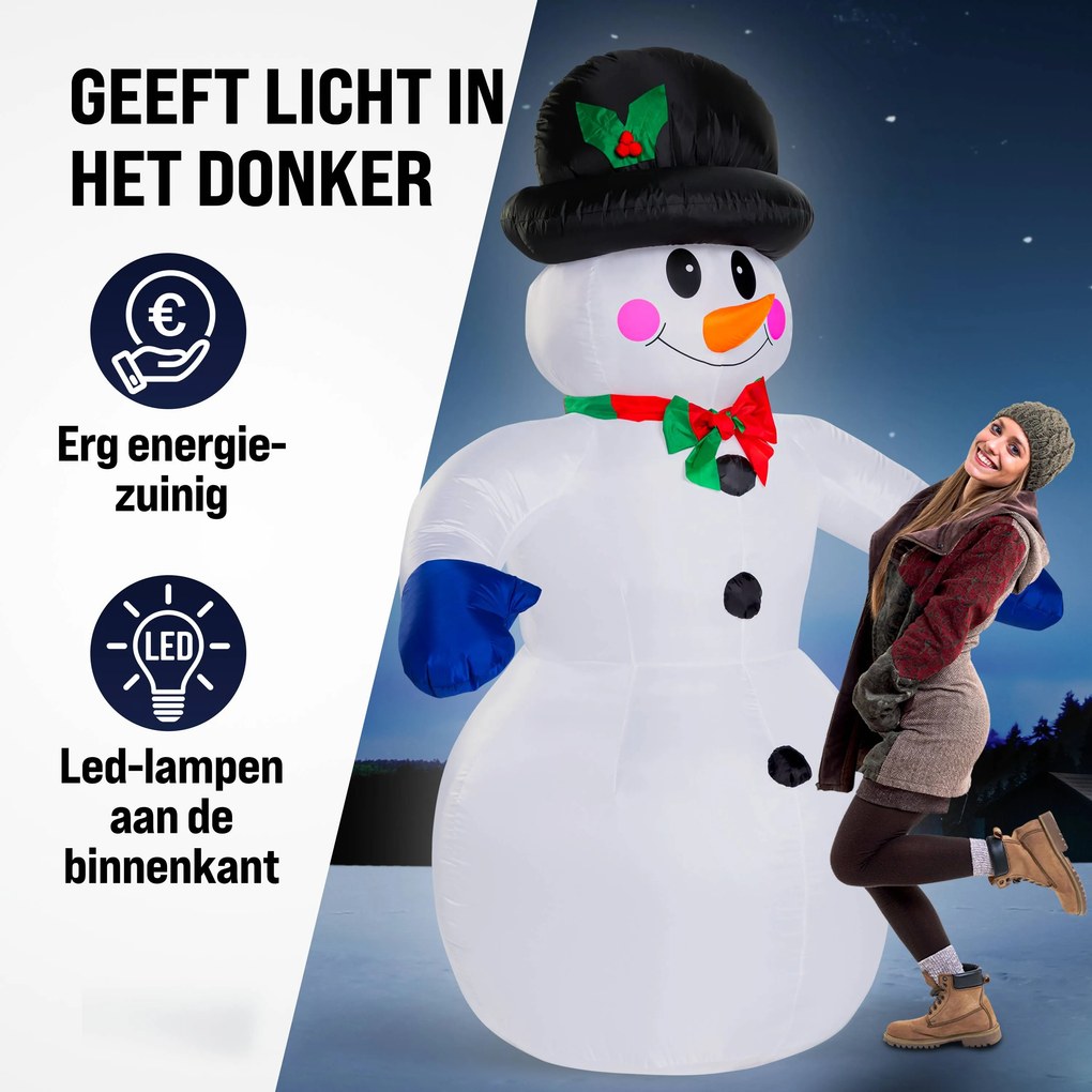 Nafukovací vánoční dekorace Sněhulák s 20 LEDs