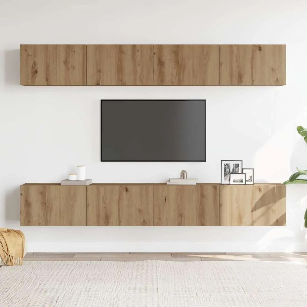 4dílná nástěnná TV skříňka Artisan dub 100 x 30 x 30 cm 3328946