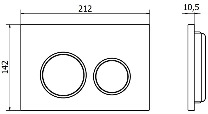 Mexen FENIX 07 - TLAČÍTKO PRO Mexen MODUL FENIX XS, chrom matný - 600702