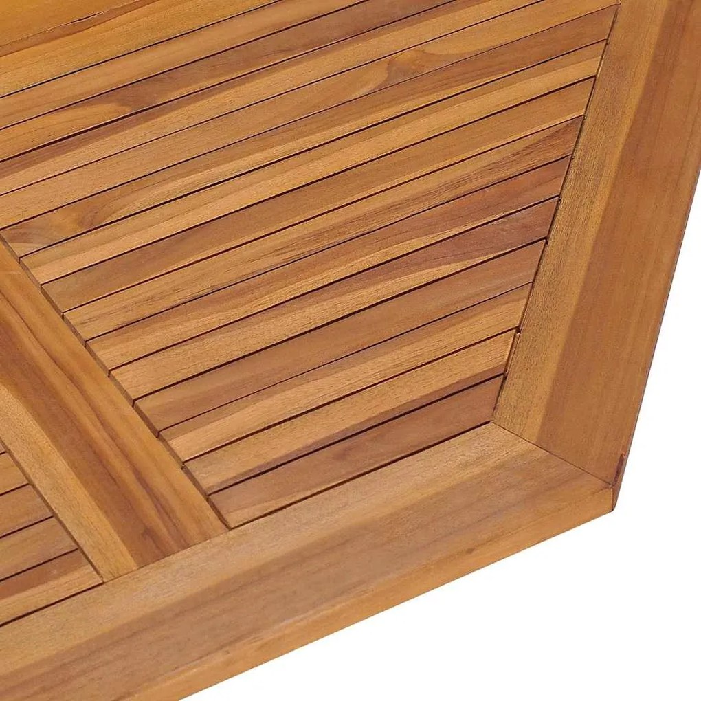 Skládací zahradní jídelní stůl 110 x 110 x 75 cm masivní teak 318480