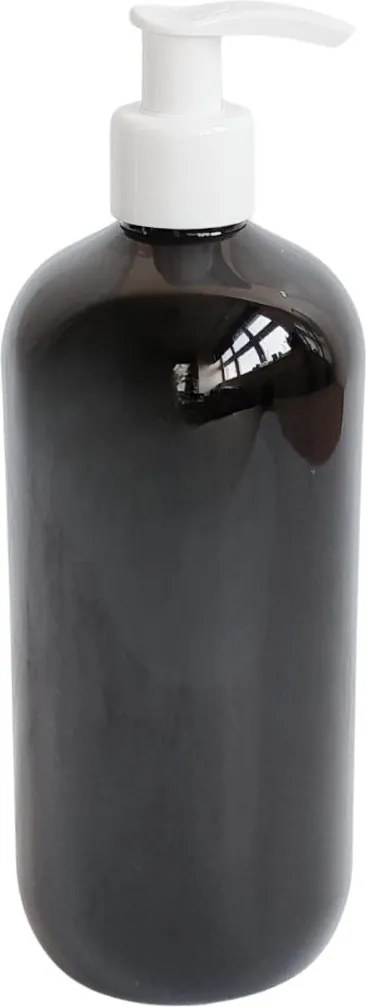 Dávkovač na mýdlo 500 ml černý s bílou pumpičkou BELA