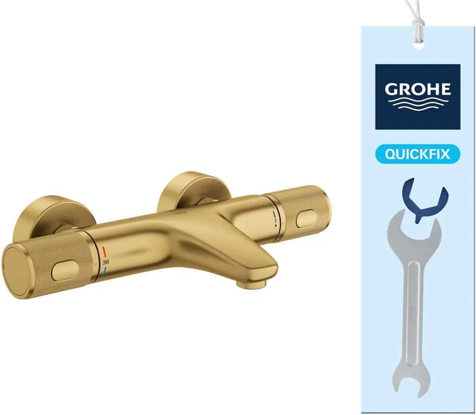 Grohe Precision Feel - Termostatická vanová baterie, kartáčovaný Cool Sunrise 34788GN0