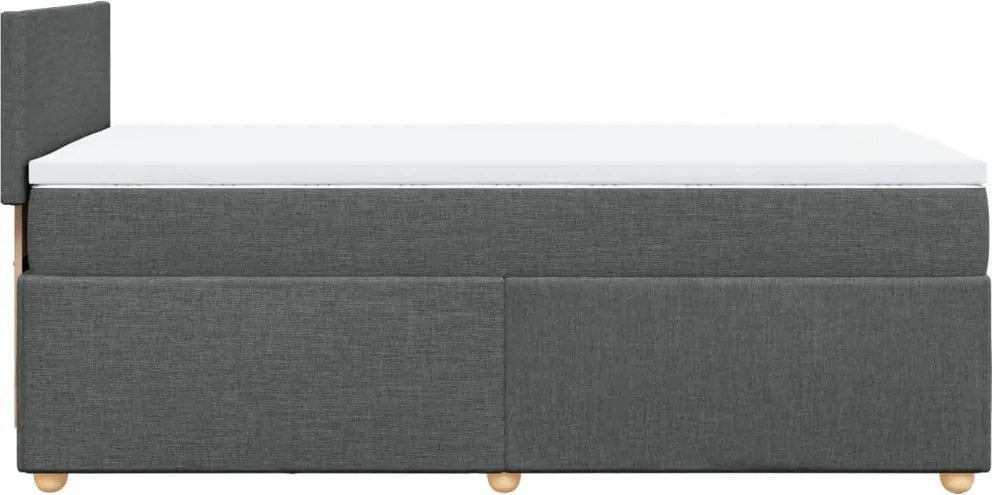 Box spring postel s matrací tmavě šedá 90x200 cm textil 3286557