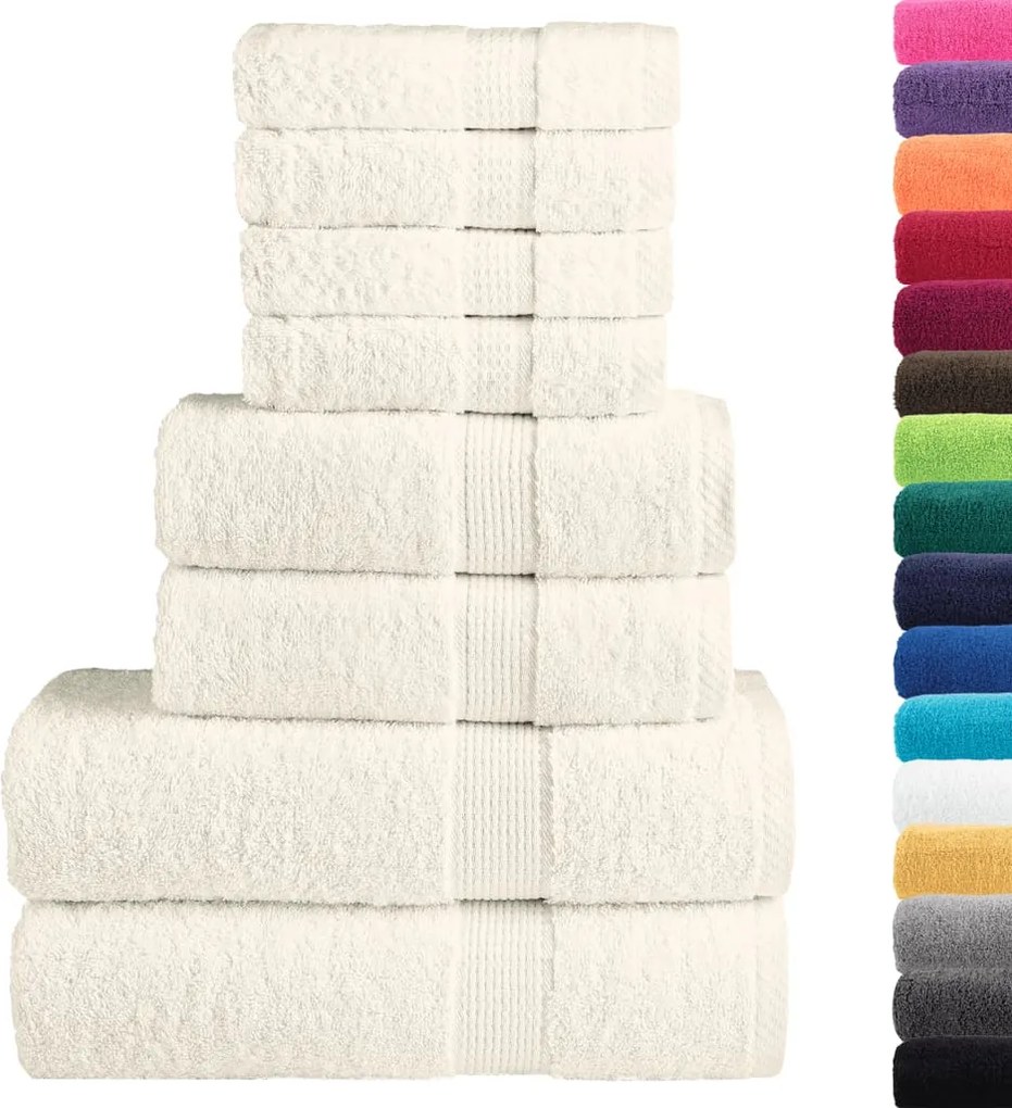 8dílná sada ručníků Premium SOLUND krémová 600 g/m² 137550
