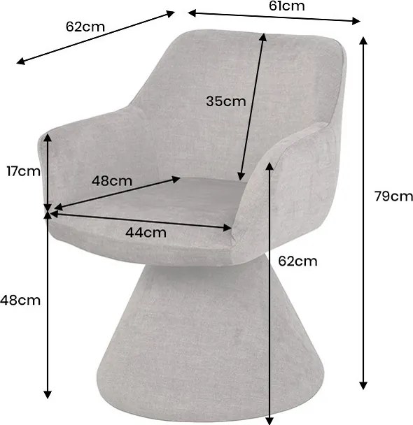 Designová otočná židle Deimena šedý samet