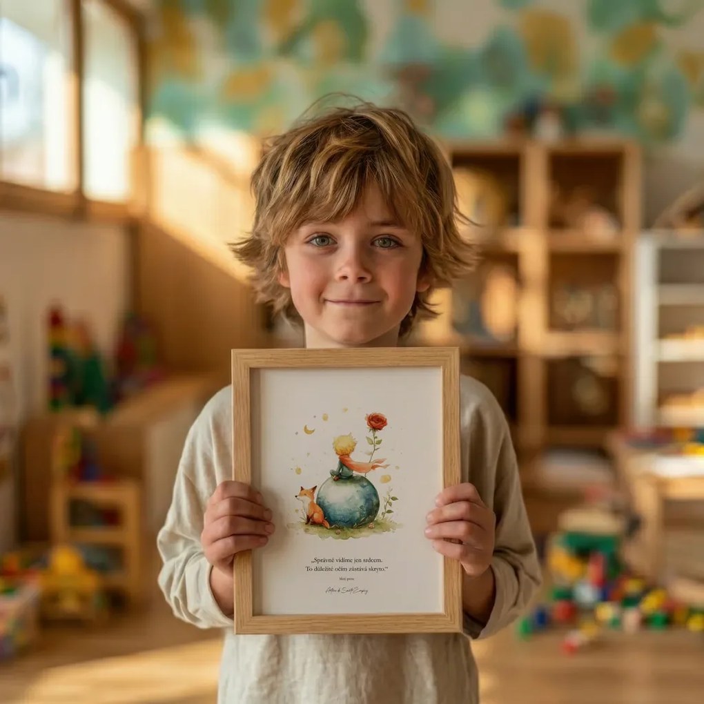 Jen tak z lásky Plakát Malý princ - Správně vidíme jen srdcem Rozměr plakátu: 50 x 70 cm