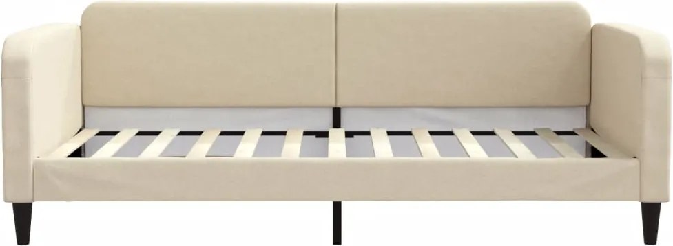Válenda s matrací krémová 100 x 200 cm textil 3196807