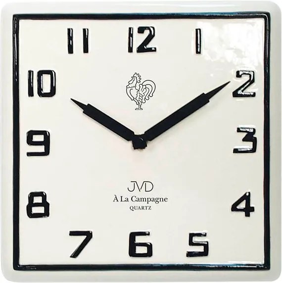 Nástěnné keramické hodiny JVD quartz TS2618.1 francouzského vzhledu