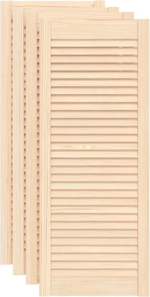 Nábytková dvířka lamelový design 4 ks 99,3 x 39,4 cm borovice 151135