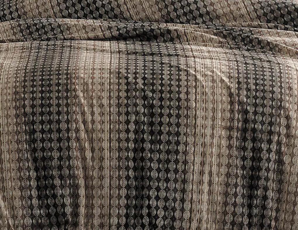 BedTex Povlečení OBERON HNĚDÉ, puntíkované, bavlna hladká, 140x200cm + 70x90cm