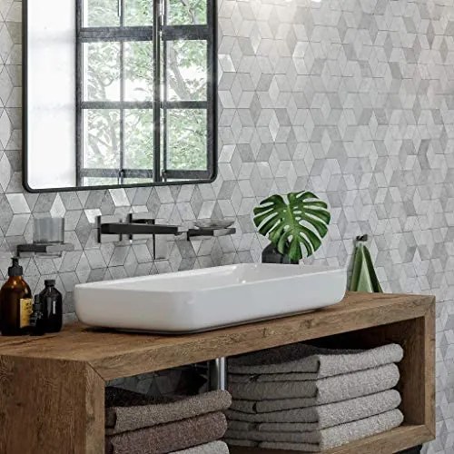 Hansgrohe Metropol, umyvadlová baterie pod omítku 225 mm, 2-otvorová instalace, černá matná, 32526670
