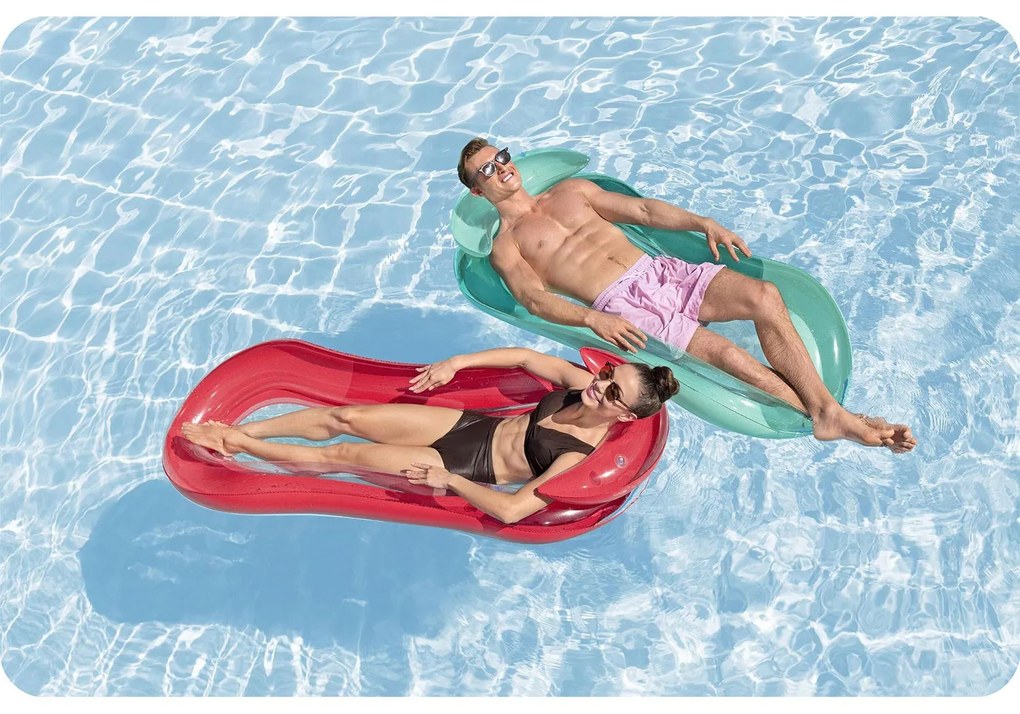 Červená plavecká matrace Bestway 43103 pro pohodlné plavání a relaxaci