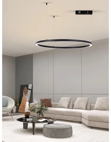 Immax NEO 07215L-LED Stmívatelný lustr na lanku FINO 60W/230V 80cm černá Tuya+DO