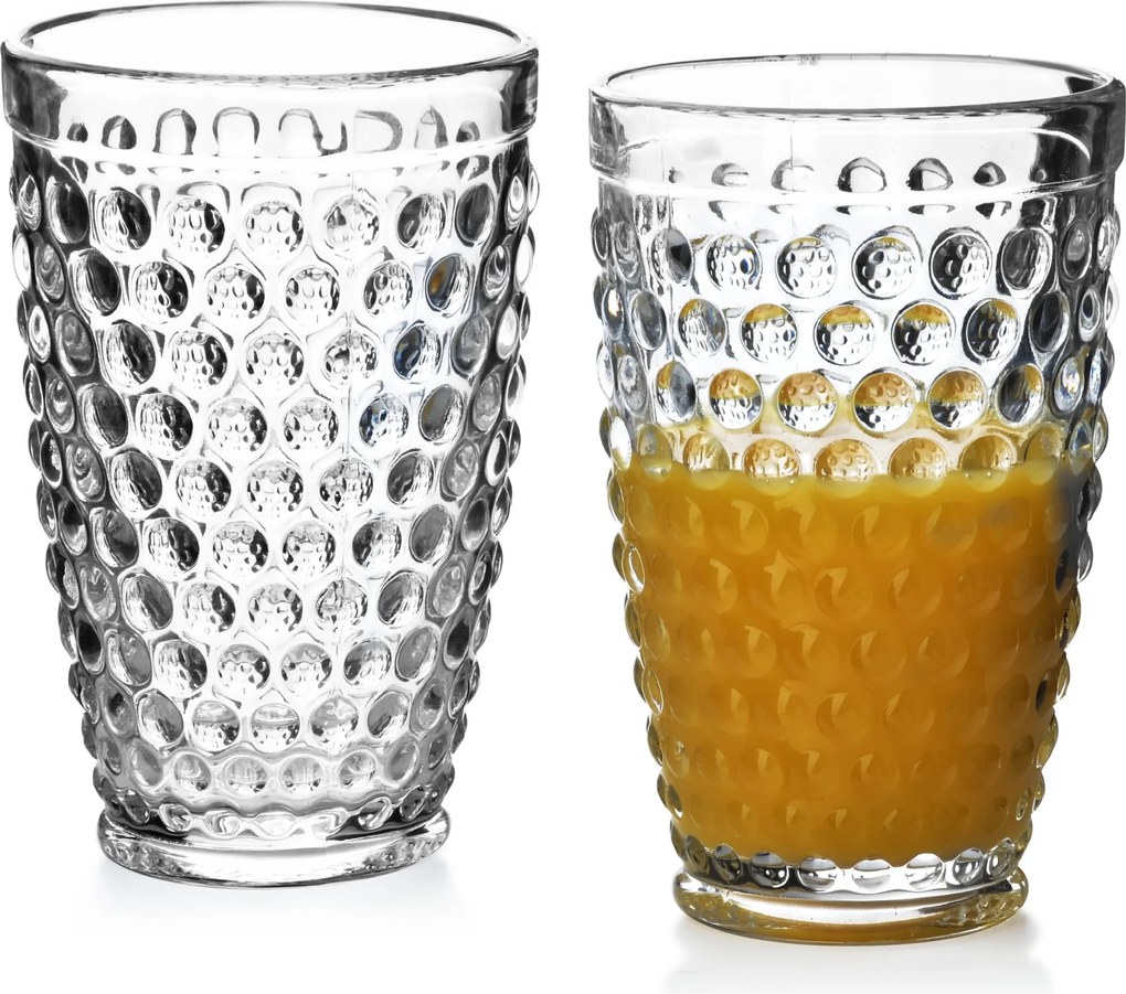 Sada 6 sklenice ELISE DOTS 380 ml čirá