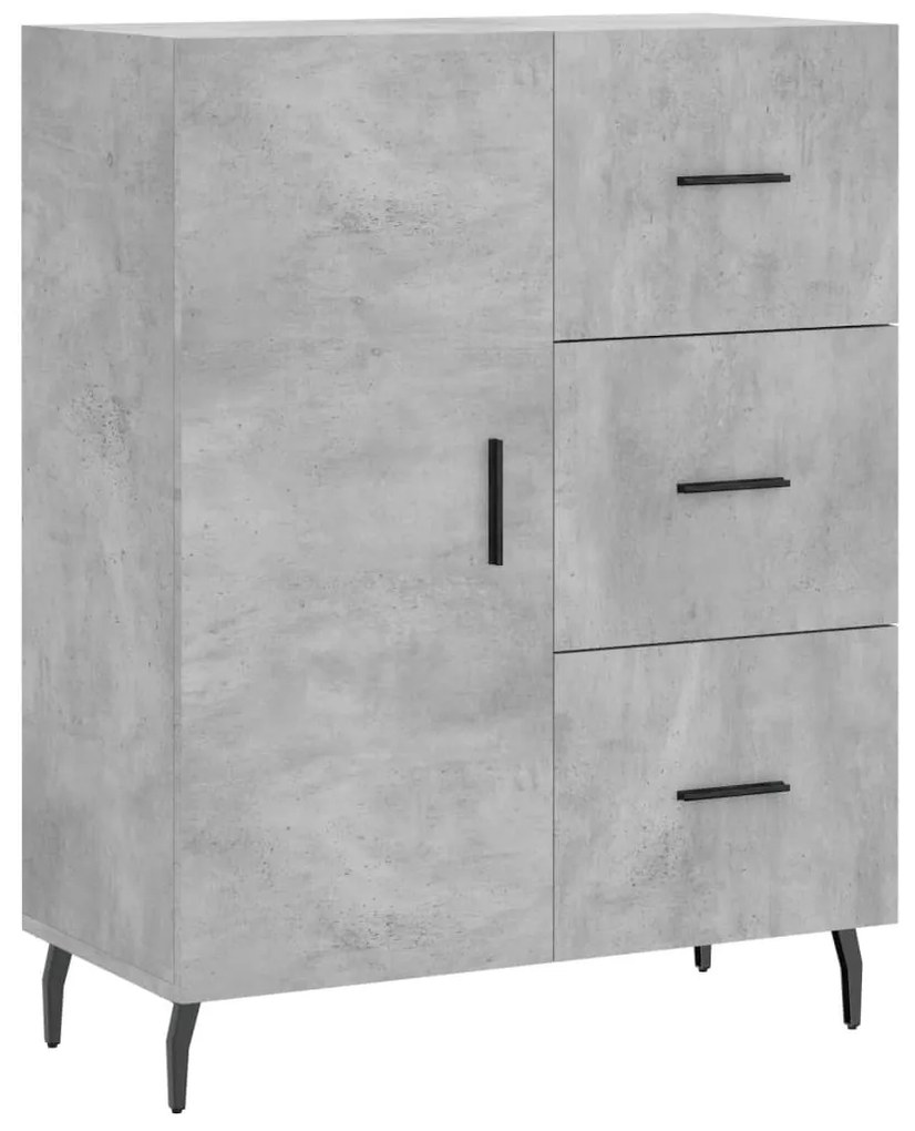 Skříň highboard betonově šedá 69,5x34x180 cm kompozitní dřevo - Default Title