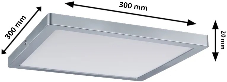 Paulmann 70936 Atria, stropní LED svítidlo, 20W LED 4000K, matný chrom, 30x30cm