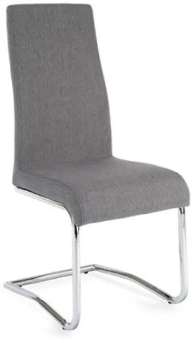 Jídelní židle, látka světle šedá / chrom, AMINA 0000182175 Tempo Kondela