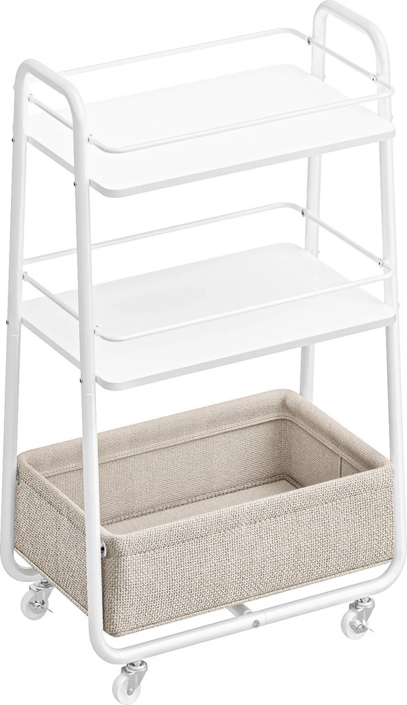 XXXLutz SERVÍROVACÍ VOZÍK, bílá, béžová, 43/81/30 cm Boxxx - Barové vozíky - 002543078601