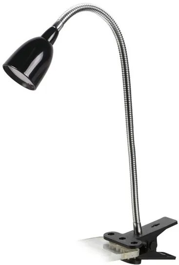 Solight LED stolní lampička, 2.5W, 3000K, clip, černá barva WO33-BK