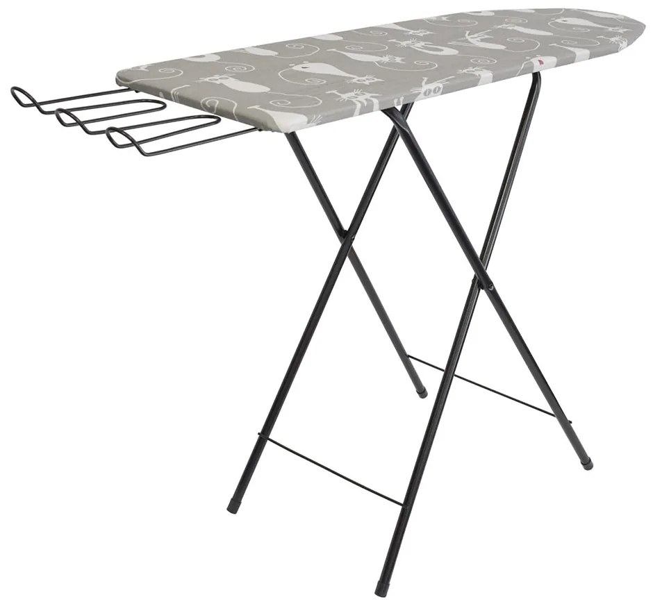 Erga Model Irit Black, žehlící prkno 120x30x80 cm, černá-vícebarevné, ERG-SEP-10DESIRITBLA