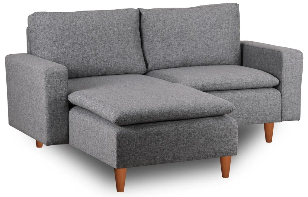 Hanah Home Rohová pohovka LUNGO MINI světle šedá
