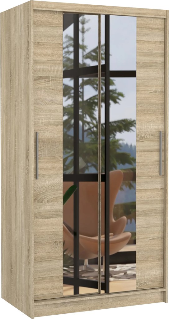 ADRK Furniture Posuvná skříň se zrcadlem DRAGONIS 100 SW-DRA-S-100+A627