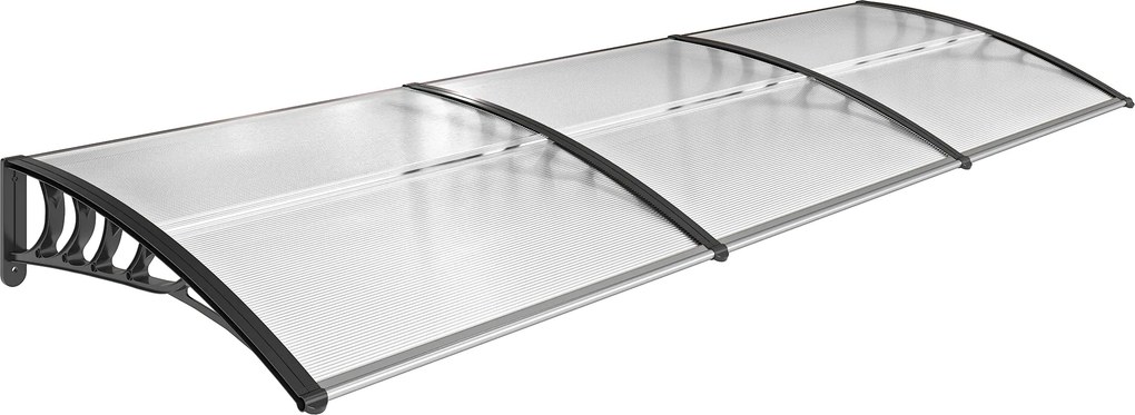 Stříška Outsunny na vchodové dveře 90 x 295 cm, stříška s UV ochranou, stříška na vchodové dveře, ochrana proti slunci z polykarbonátu, ochrana proti…