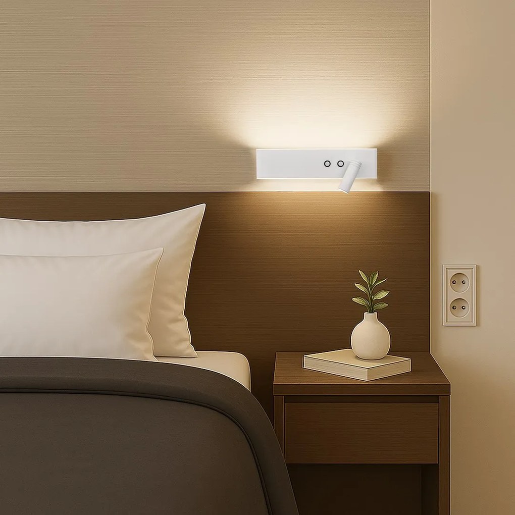 Nástěnné LED svítidlo Resort R, 1x LED 10+3w, 4000k, (možnost polohování), w