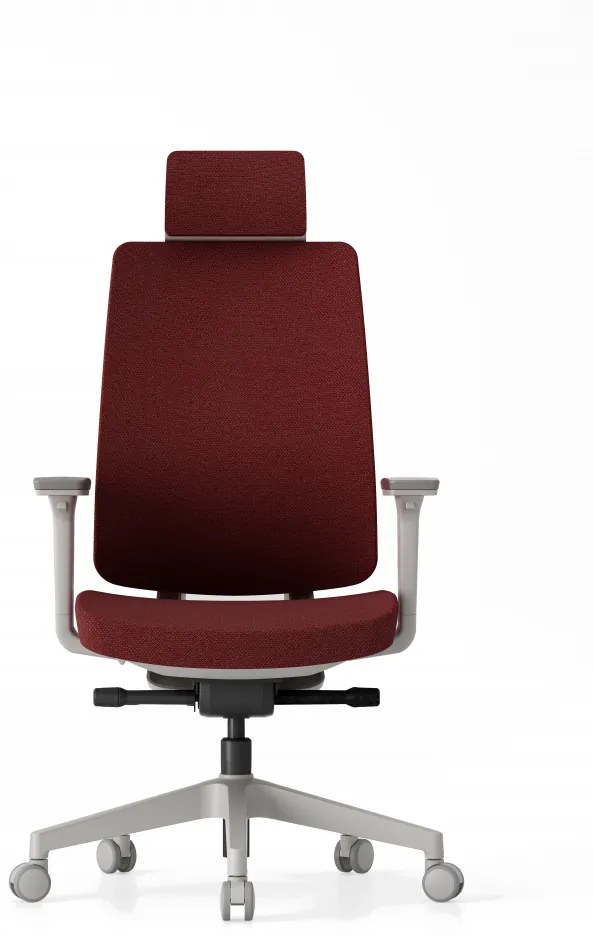 Kancelářská ergonomická židle K50 — bílá Červená