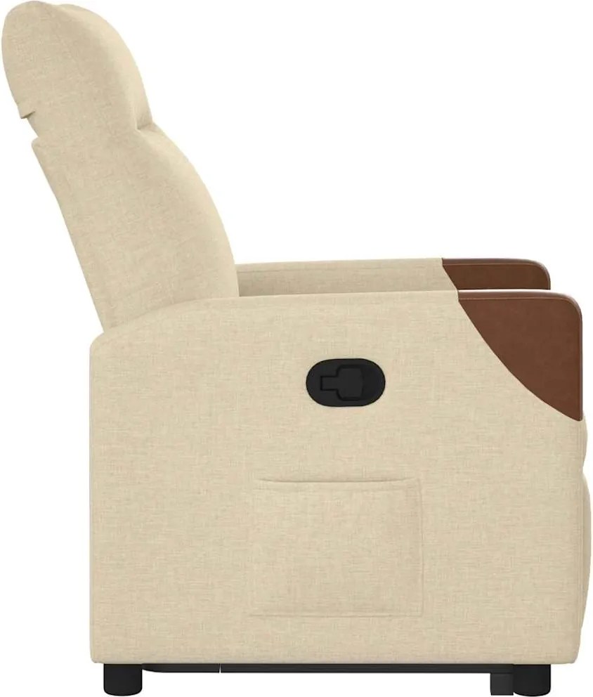 Zvedací polohovací křeslo krémové textil 3324010