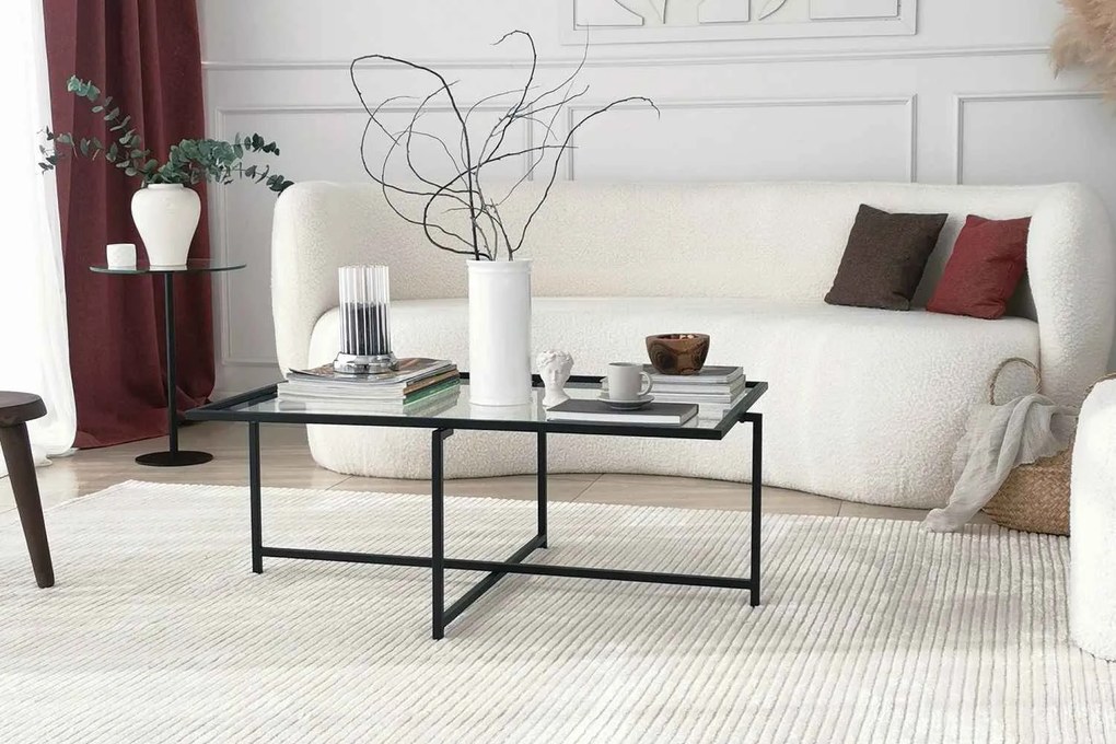 Designový konferenční stolek Vallerie 94 cm černý