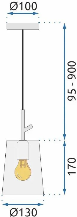 Toolight, stropní svítidlo 1xE27 APP1035-1CP, bílá, OSW-00697