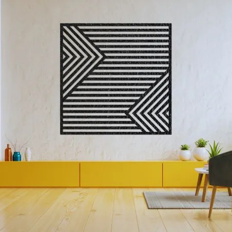 Dřevěný obraz s geometrickým vzorem pro stylový interiér | SENTOP HDF0487