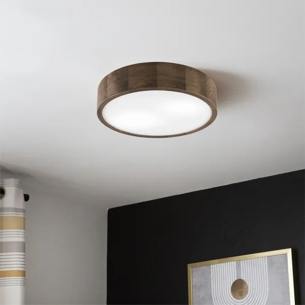 Brilagi - LED Stropní svítidlo CARVALHO 2xE27/15W/230V dub ořech pr. 37 cm