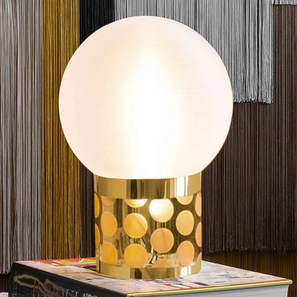 Slamp Atmosfera stolní lampa, Ø 30 cm, zlatá