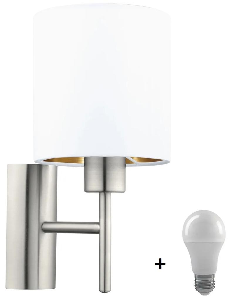Eglo 95053 PASTERI - Nástěnná textilní lampička + Dárek LED žárovka