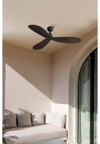 FARO 34301 - Stropní ventilátor PALMA hnědá pr. 129 cm IP44 + dálkové ovládání