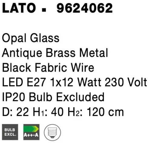 Retro lustr Lato 22 zlaté