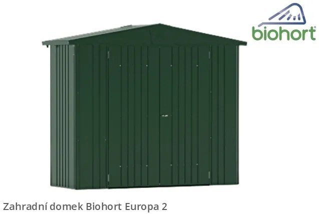 Biohort Zahradní domek EUROPA 2 Barva: tmavě šedá metalíza
