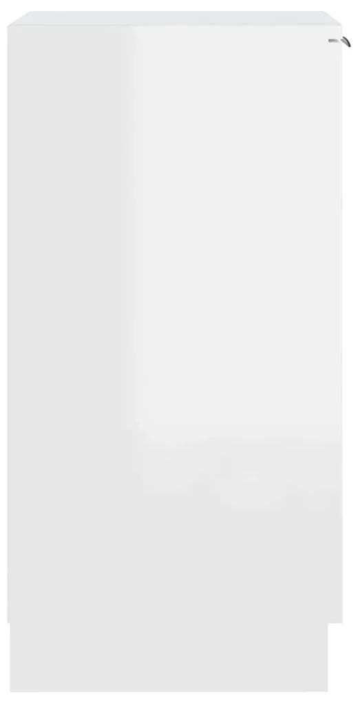 Botník bílý s vysokým leskem 30 x 35 x 70 cm kompozitní dřevo - Default Title