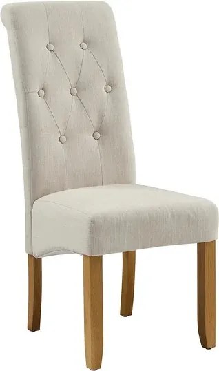 Designová jídelní židle Eileithya II béžová / dub