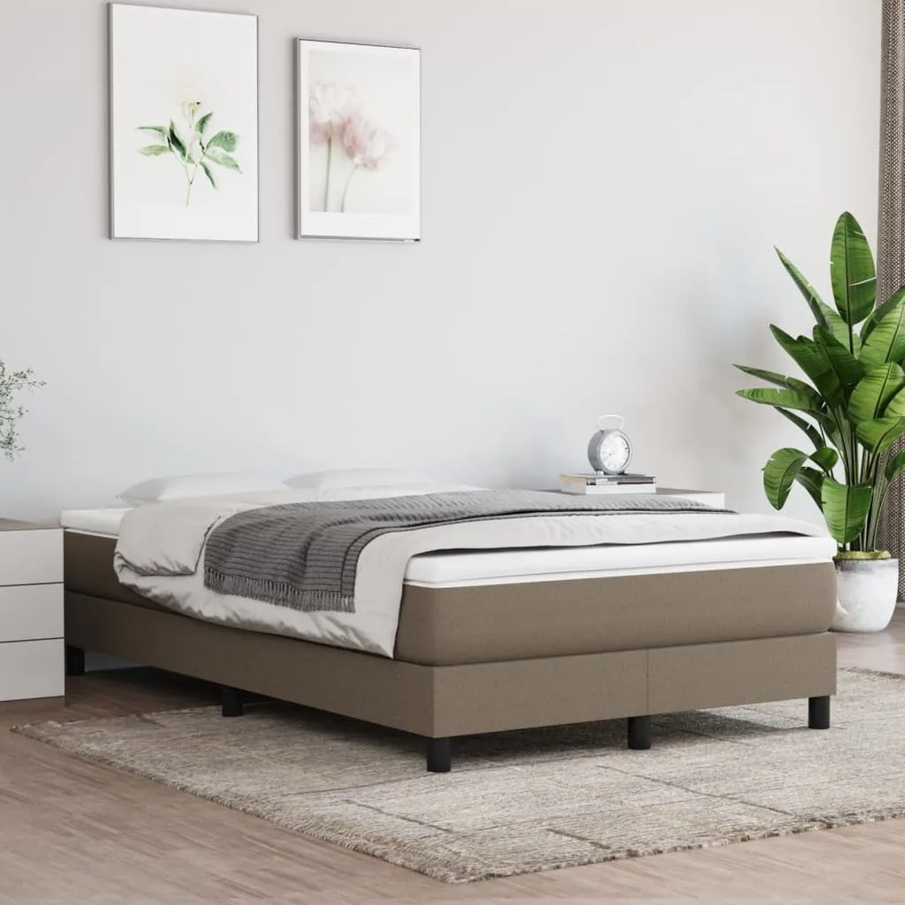 Rám postele s boxspringem taupe 120 x 200 cm textil 3120504