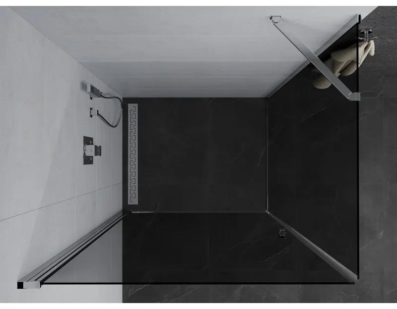 Mexen Pretoria sprchový kout s otočnými dveřmi 90 x 120 cm, Grafitově černá, Chromovaná - 852-090-120-01-40