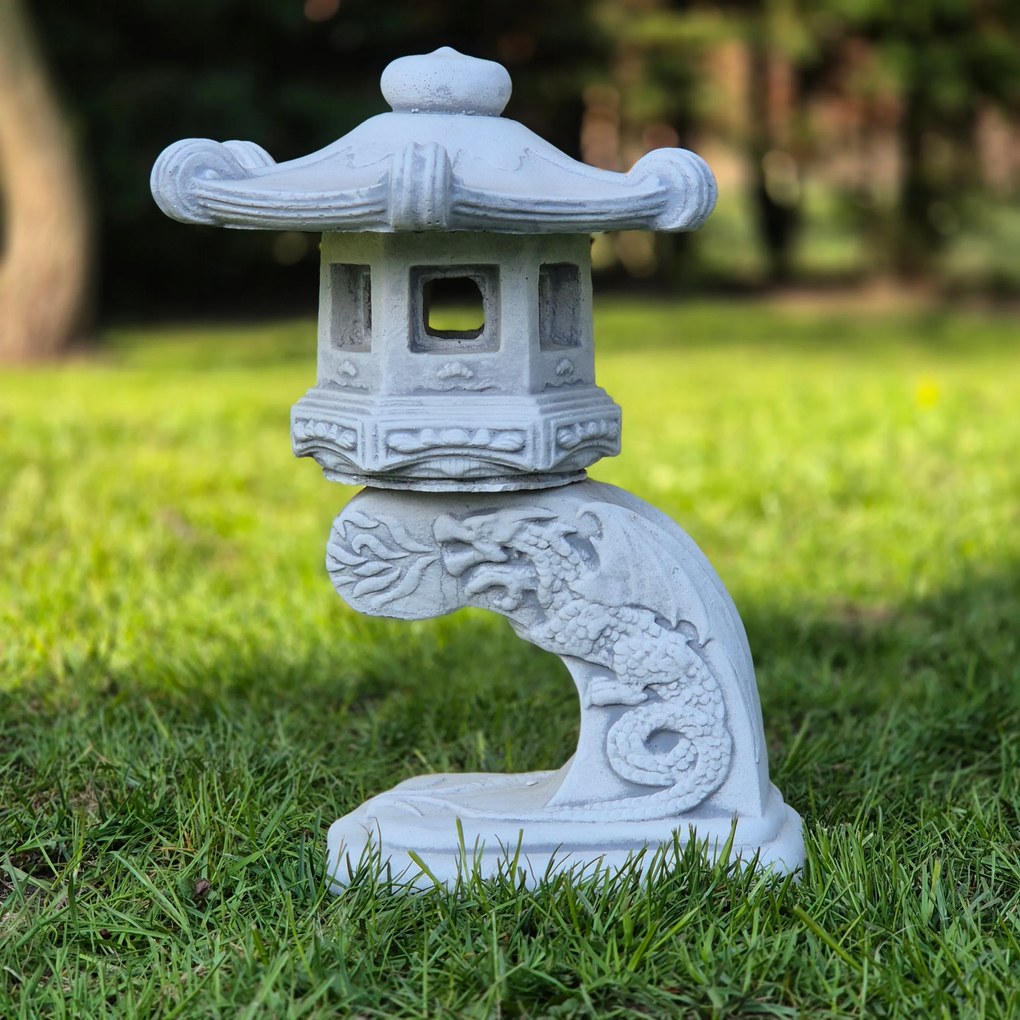Betonová Lampa Japonská Zahradní Figura Dekorace 6 kg 31 cm mrazuvzdorná