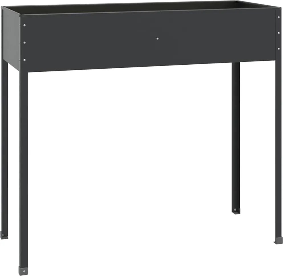 Zahradní truhlík antracitový 100,5x40,5x90 cm pozinkovaná ocel 152263