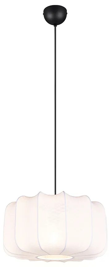 Závěsné svítidlo Japandi černé s bílou 40cm - Madleine