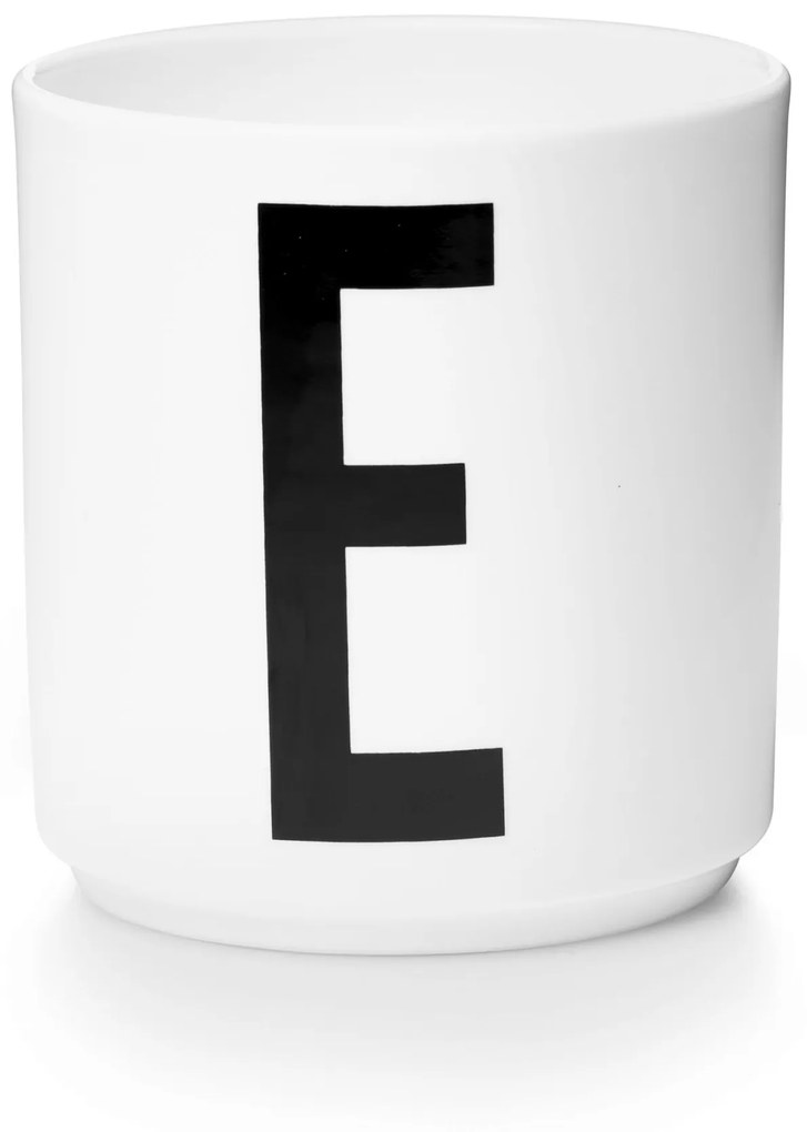 DESIGN LETTERS Porcelánový hrneček/dózička Letters 300 ml I, černá barva, bílá barva, porcelán