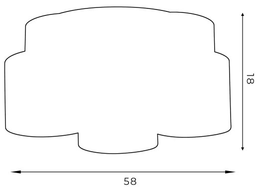Lustr přisazený ARDEN 5xE27/60W/230V fialová/zlatá