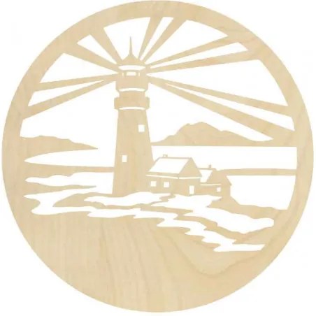 Sentop - Maják moderní obraz na stěnu - dřevěná dekorace l SENTOP PR0396 plywood
