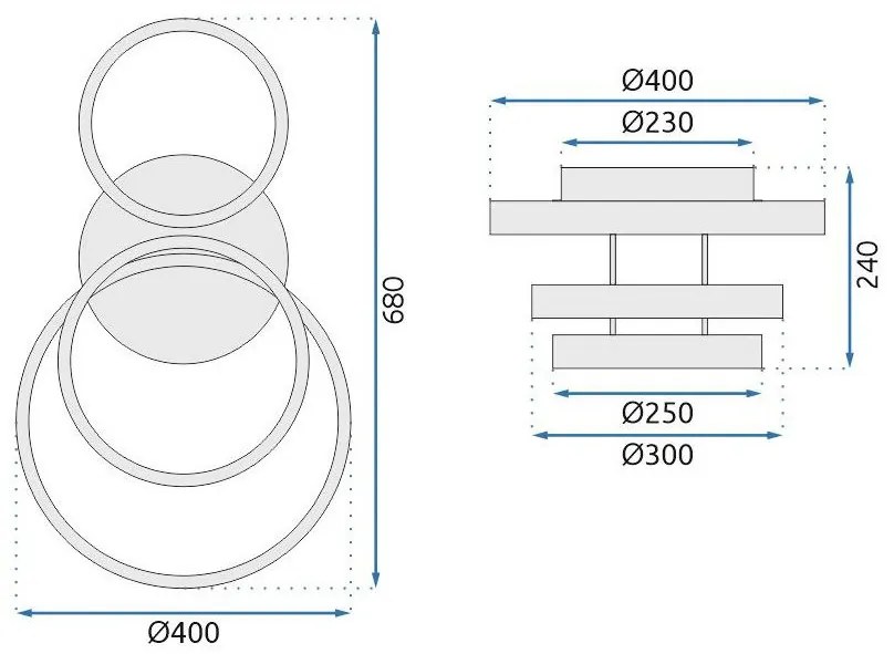 Toolight Stropní LED osvětlení Crystal Modern D13 LED G003-C zlaté
